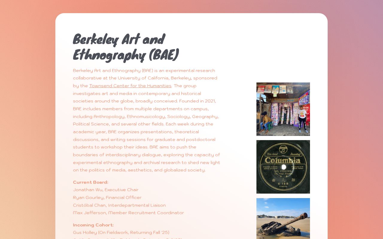 Berkeley Art & Ethnography